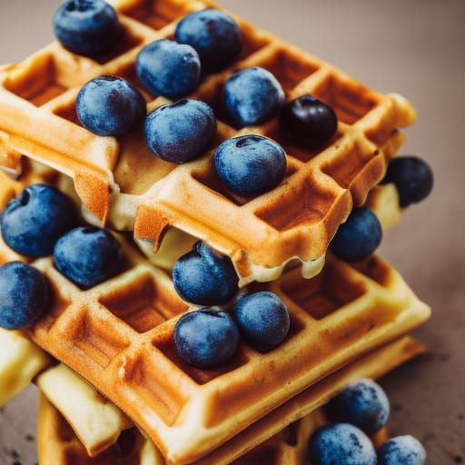 Bluberry Waffle - AI Generated Artwork - NightCafe Creator