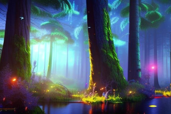 Magic Forest - AI Generated Artwork - NightCafe Creator