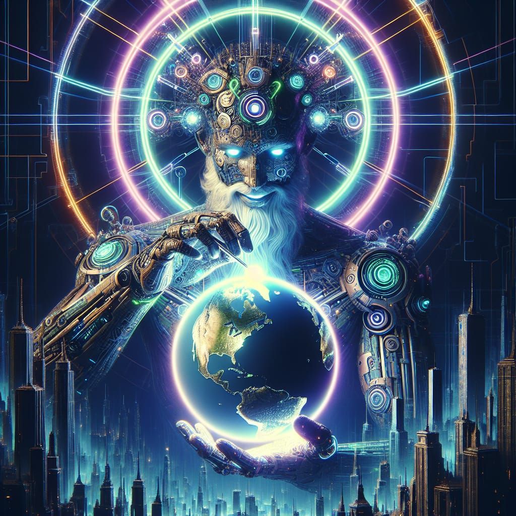Cyber Renaissance Visionary Creates the Earth in a... - AI Art