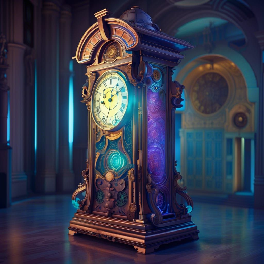 Grandfather Clock . - AI Generated Artwork - NightCafe Creator