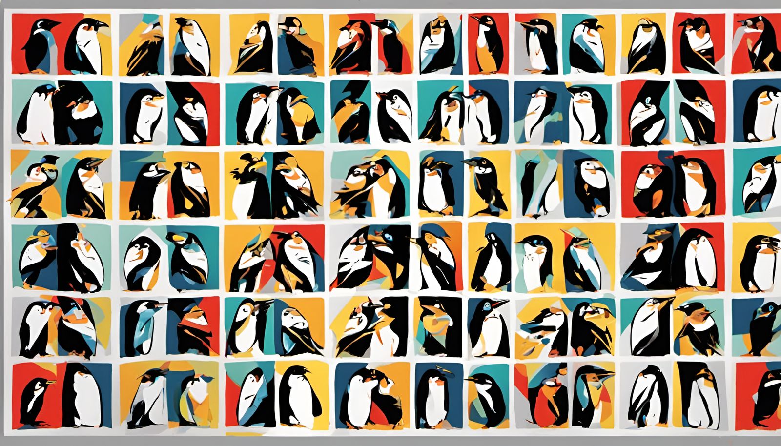 Abstract Artic Penguins: Splash Pop Art - AI Generated Artwork ...