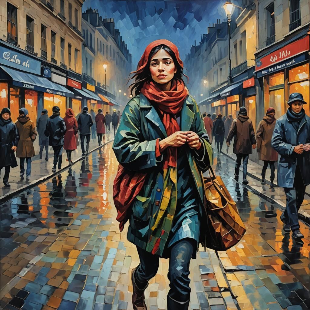 A girl with poor clothes in paris - AI Generated Artwork - NightCafe ...