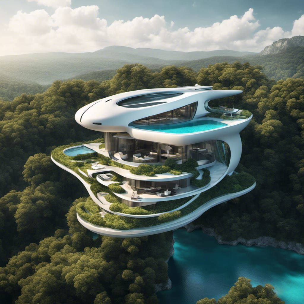 Futuristic palace - AI Generated Artwork - NightCafe Creator