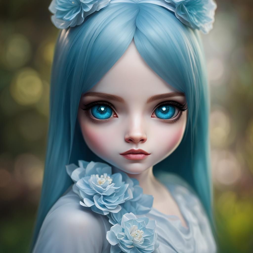 Beautiful portrait of a pretty girl, detailed eyes, 8k resolution ...