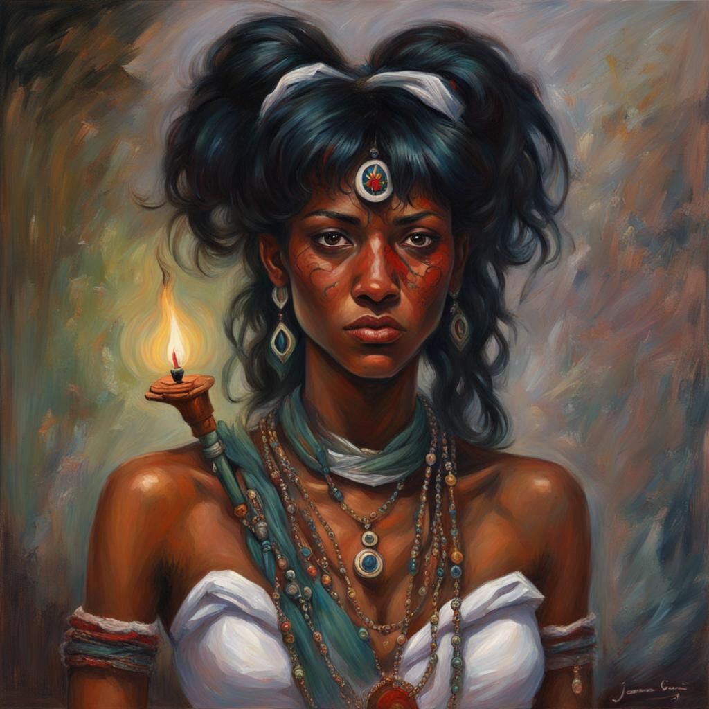 Sailor Pluto As A Haitian Vodou Manbo - AI Generated Artwork - NightCafe Creator