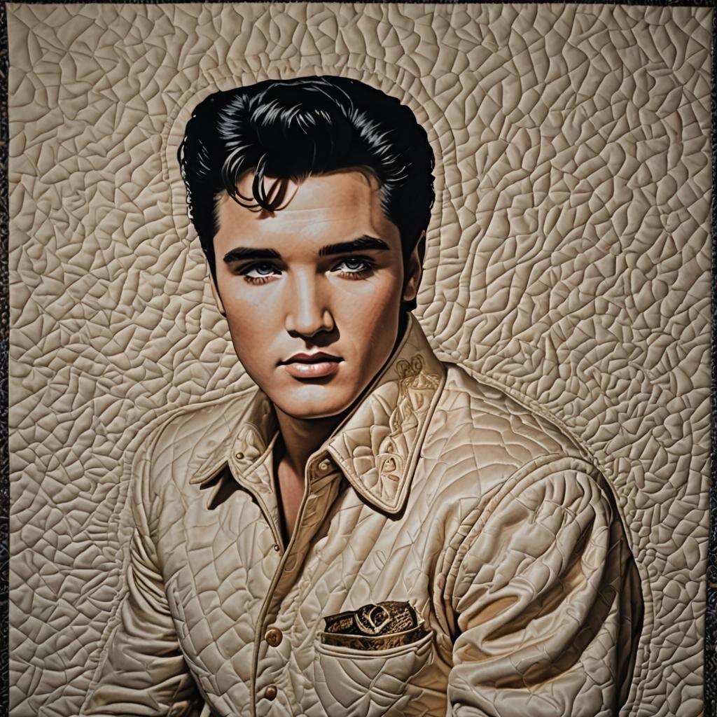 Quilted Elvis - AI Generated Artwork - NightCafe Creator