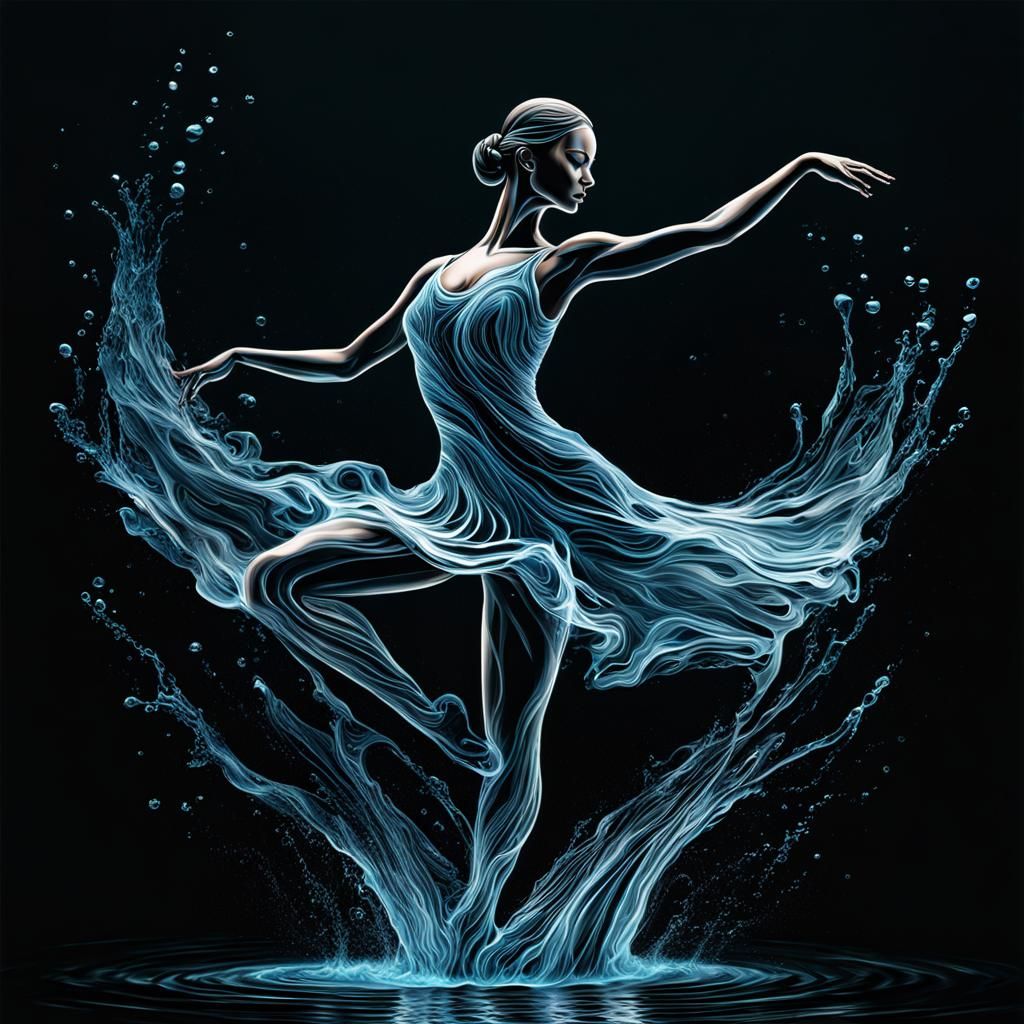 Water dance 2 - AI Generated Artwork - NightCafe Creator
