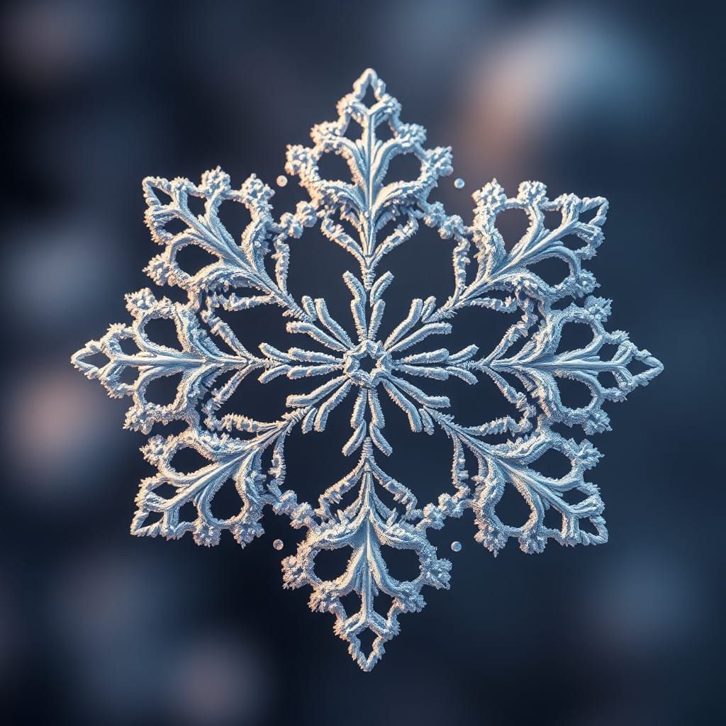Snowflakes in Mathematical Harmony - AI Art