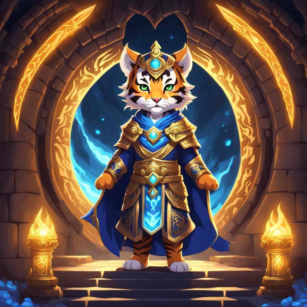 Cute Tiger Mage - AI Generated Artwork - NightCafe Creator
