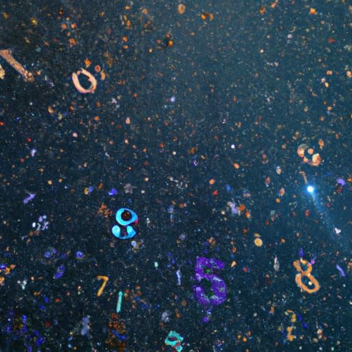 numbers dropping from sky, at night, clear visible numbers - AI ...