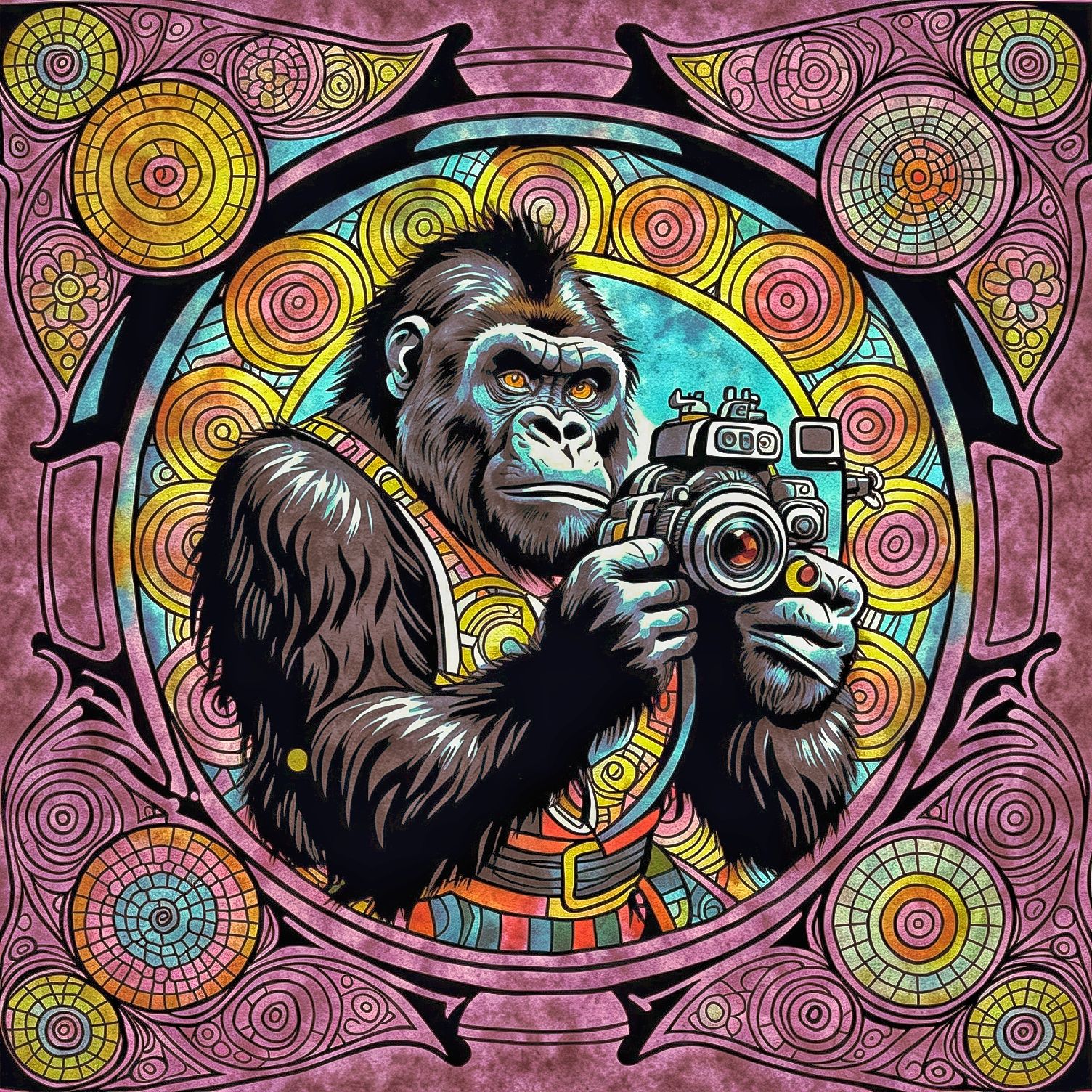 Grumpy Gorilla - Take A... Sans Text - AI Generated Artwork - NightCafe Creator