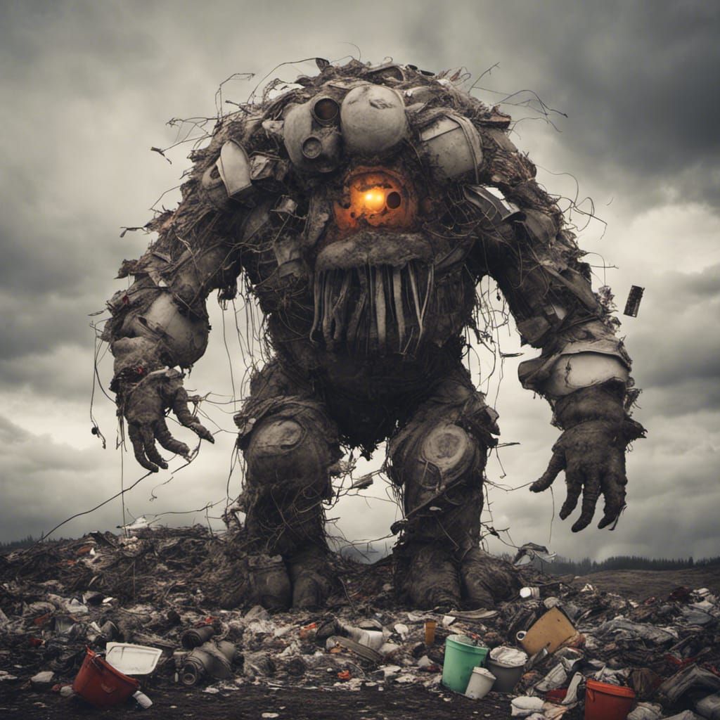 Pollution Monster Series: Landfill - AI Generated Artwork - NightCafe ...
