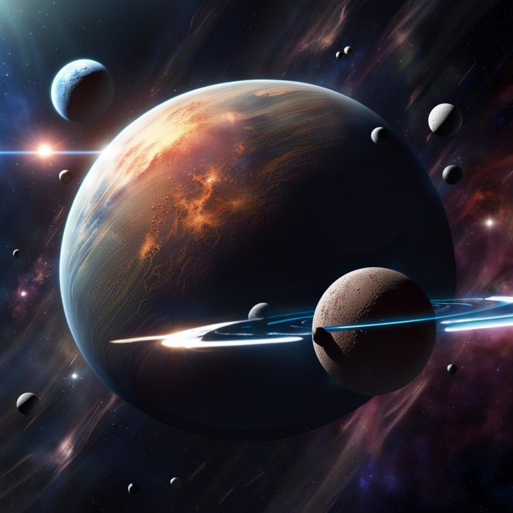 outter space Based on the Star Trek new World intro using planets ...