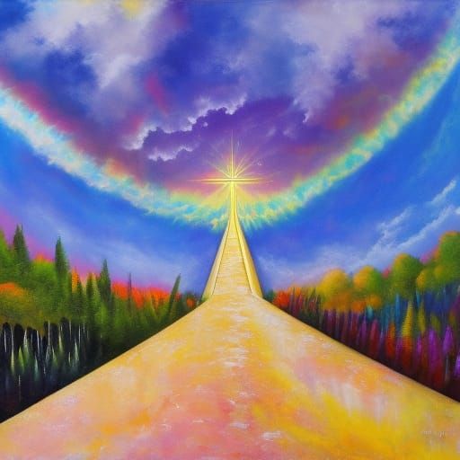 Stable Diffusion v2.1. stairway to heaven by Michael Godard - AI ...