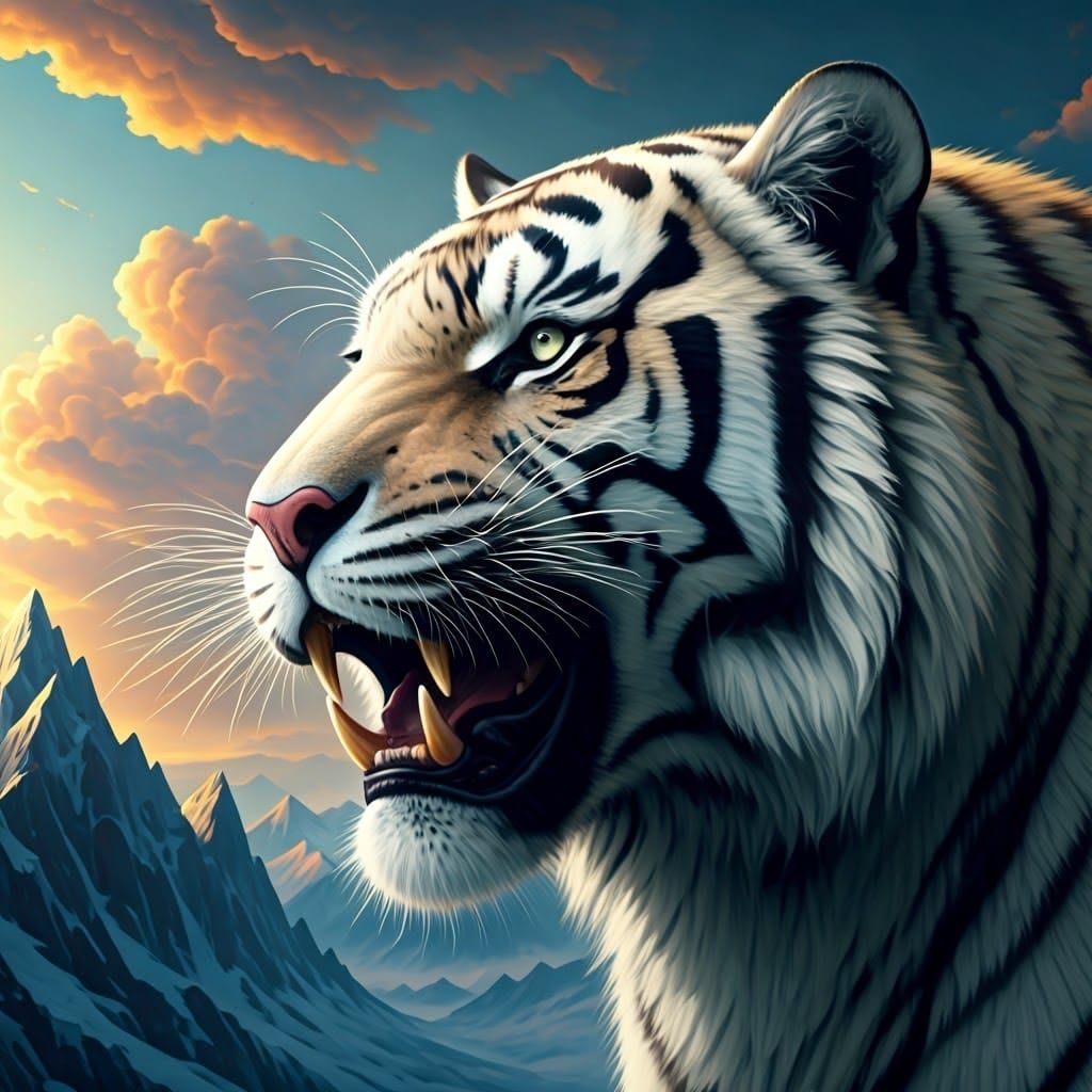 Tiger demonstrating who's the king of the Mountains.....