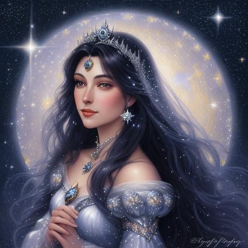 Starry princess - AI Generated Artwork - NightCafe Creator