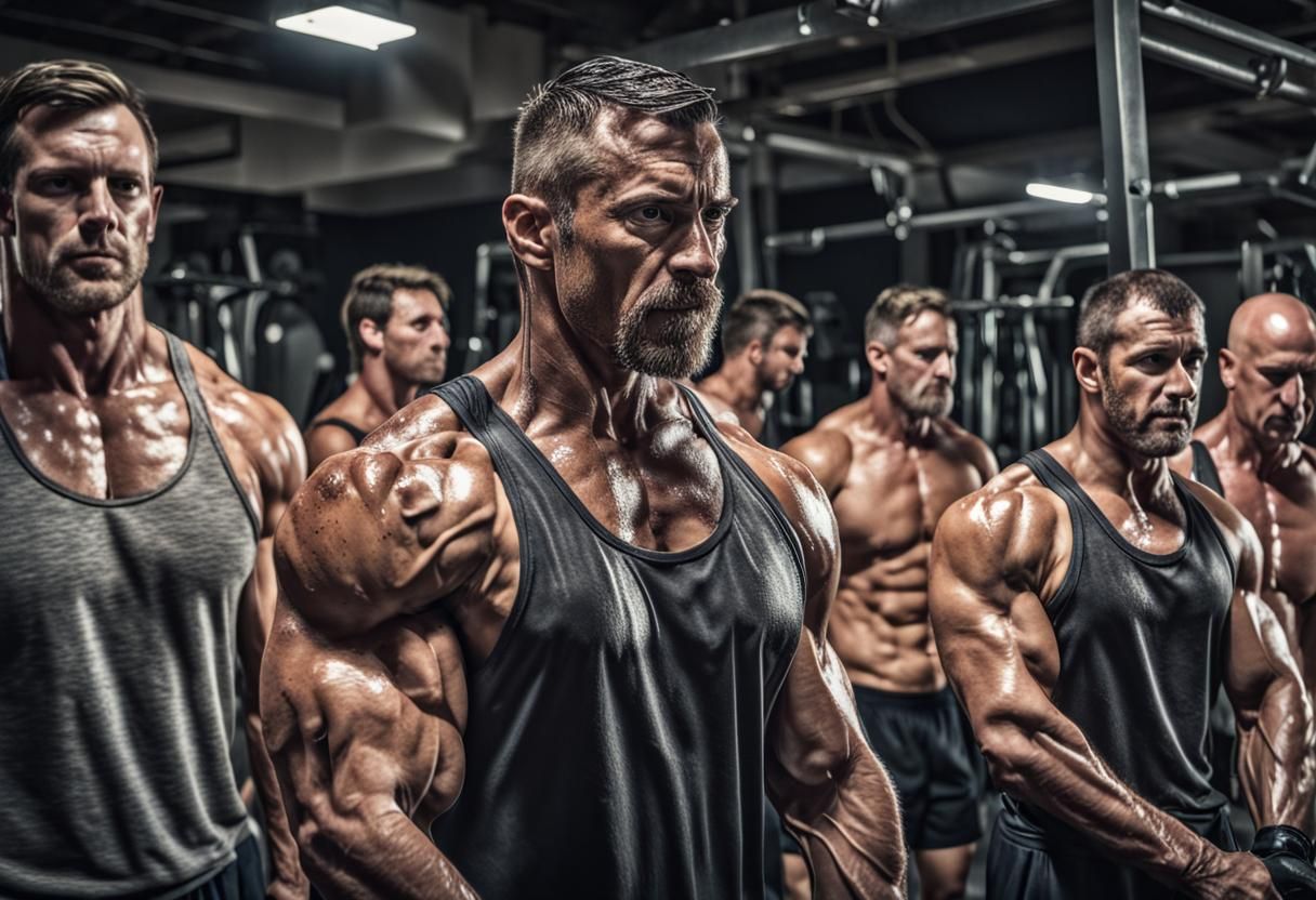 Hot Muscular Men - AI Generated Artwork - NightCafe Creator