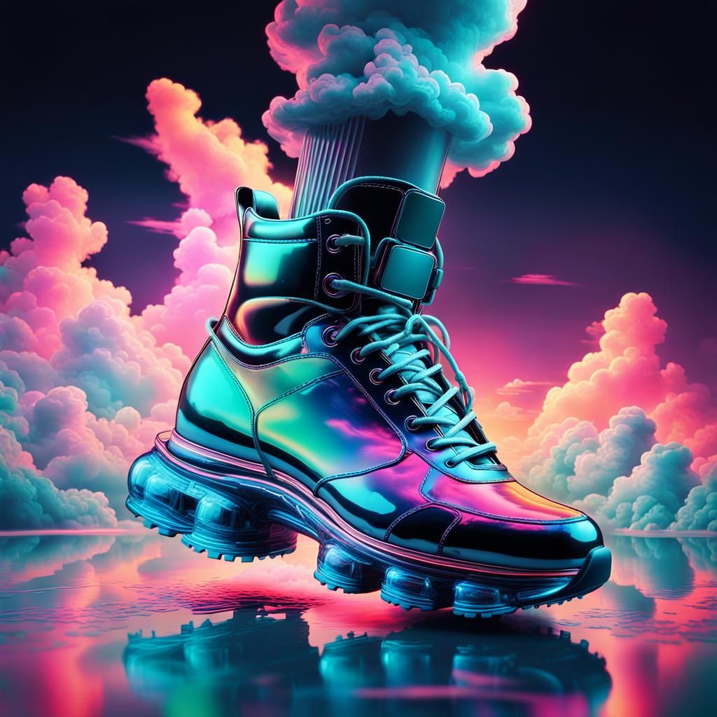 The Air Nostalgic Tech Shoe. - AI Generated Artwork - NightCafe Creator