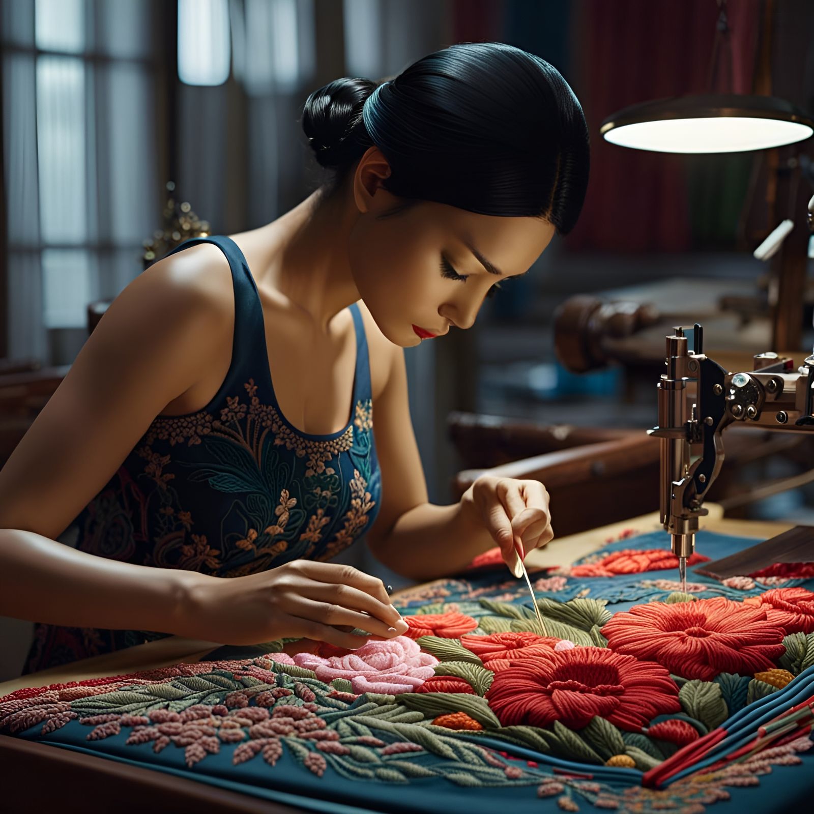 Embroidery - AI Generated Artwork - NightCafe Creator