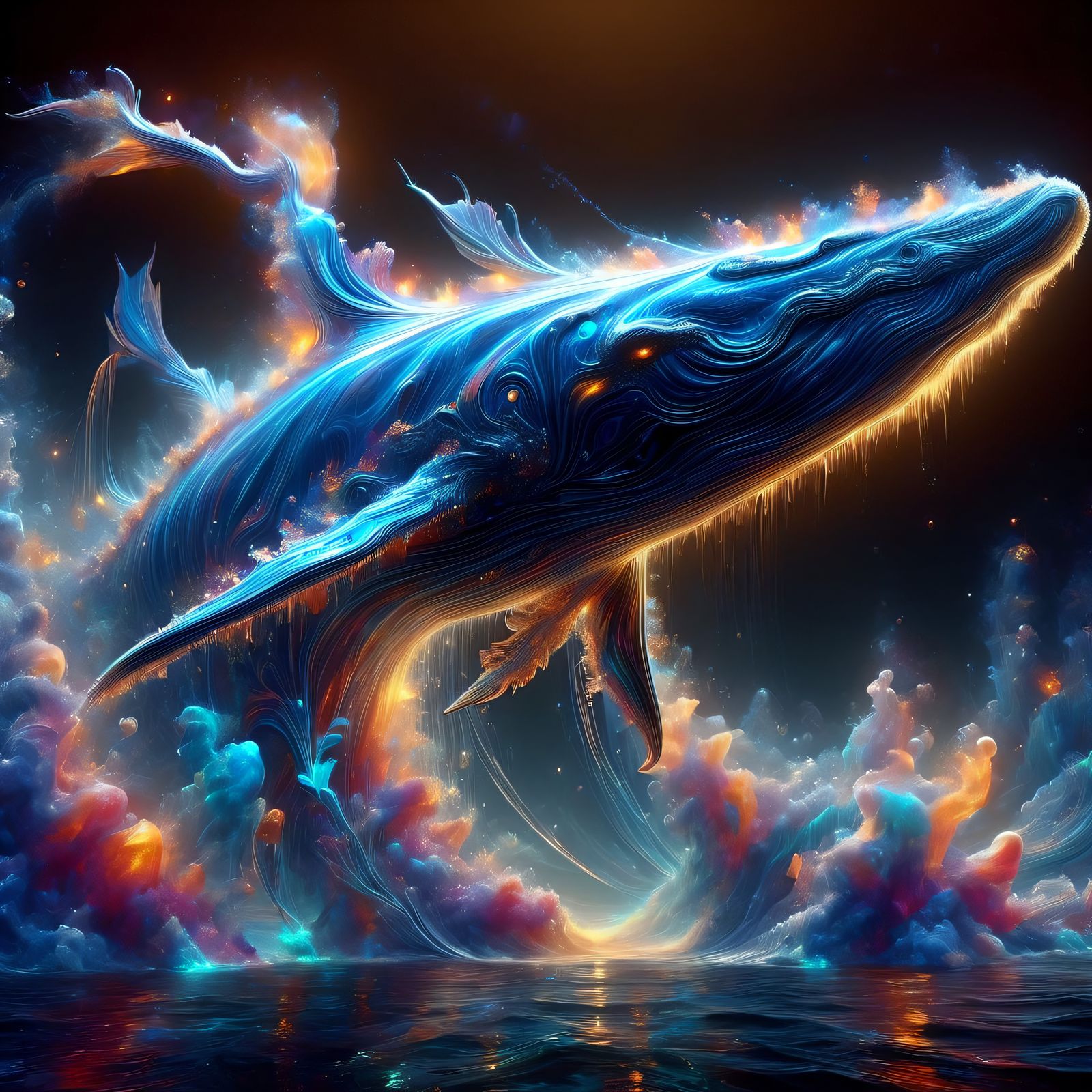 Blue Whale - AI Generated Artwork - NightCafe Creator