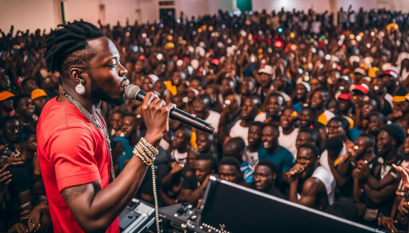 A Handsome Rapper performs at a sold out concert in Accra Ghana. - AI ...