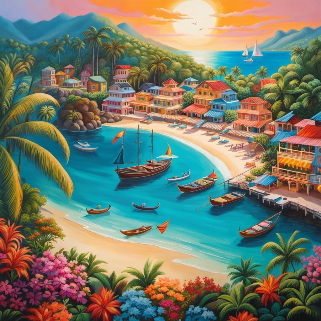 Goan paradise, western India 🌴🧡 - AI Generated Artwork - NightCafe Creator