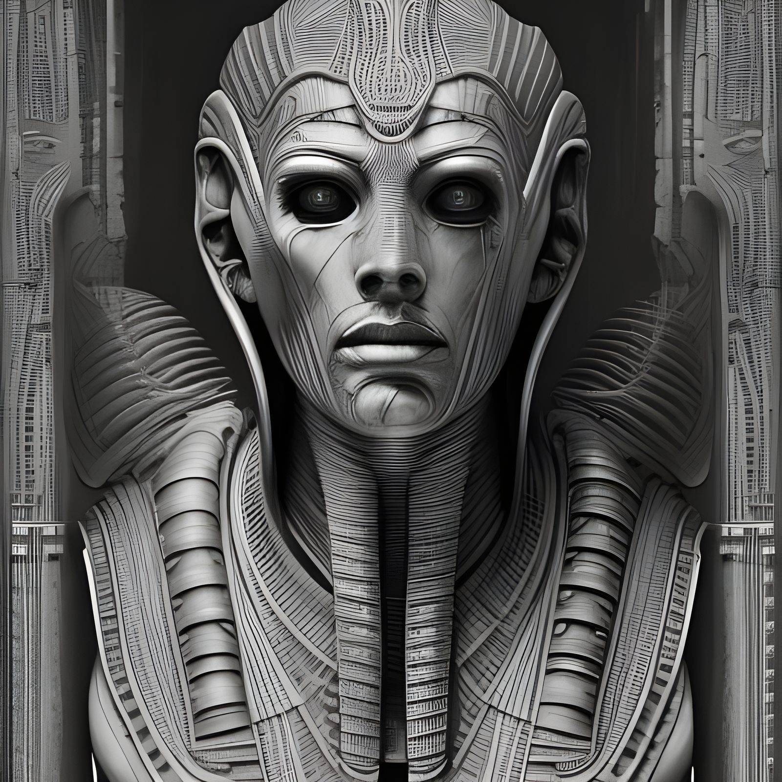 The Alien Pharaoh - AI Generated Artwork - NightCafe Creator