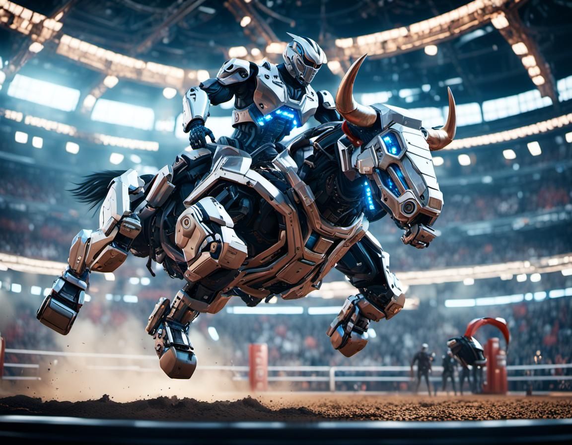 Robo-rodeo! /avb prompts\ - AI Generated Artwork - NightCafe Creator