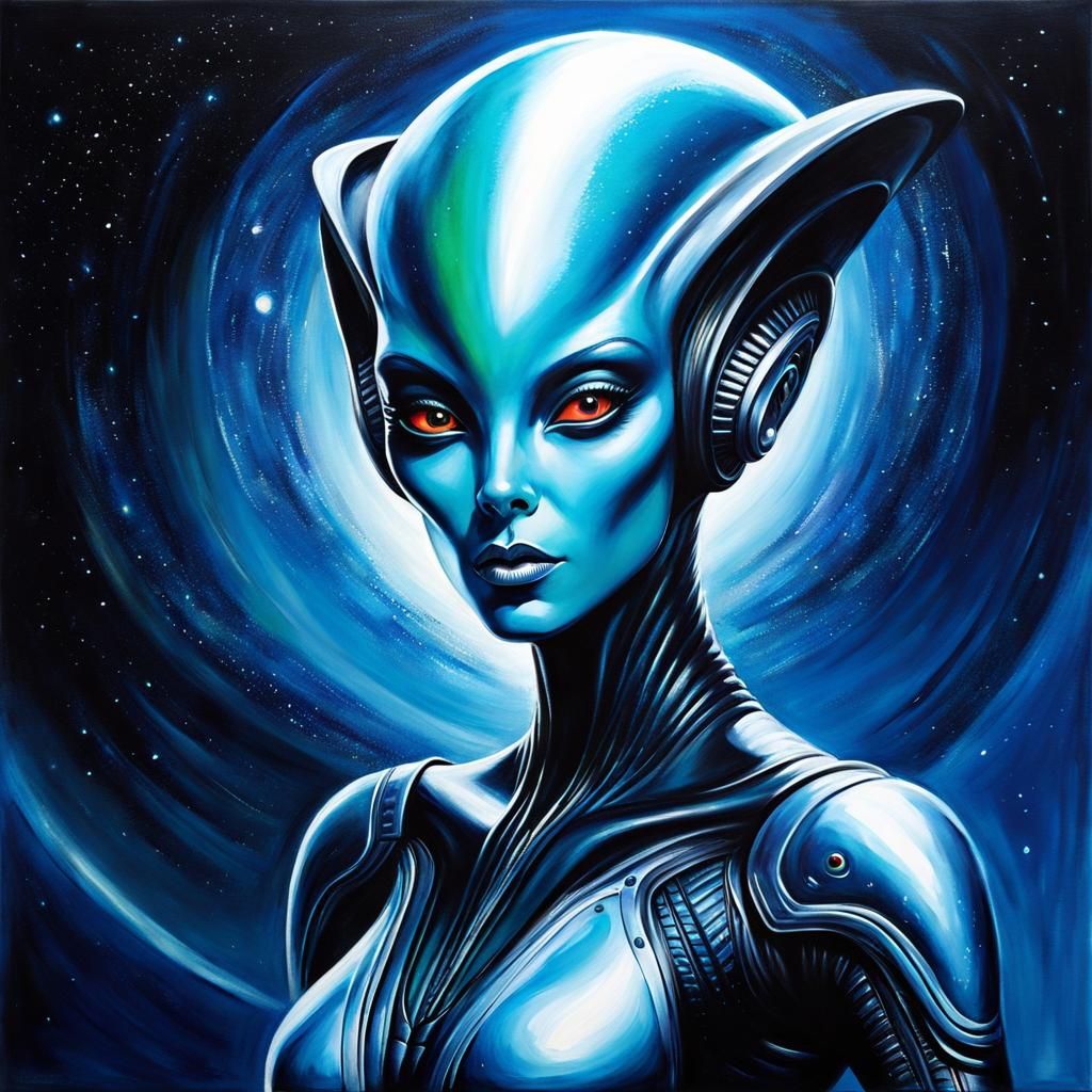 Alien beauty - AI Generated Artwork - NightCafe Creator
