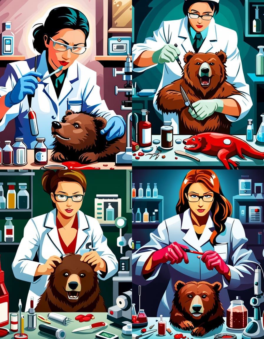 Mishka The Scientist 9 - AI Generated Artwork - NightCafe Creator