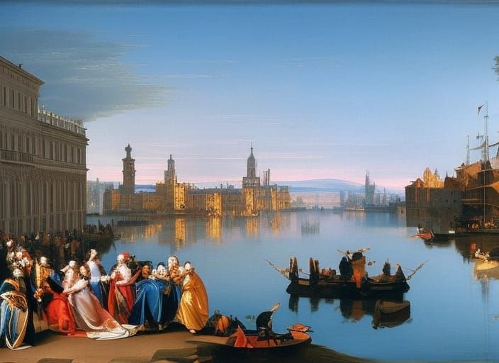 the colorful fireworks at night are reflected in the water baroque ...