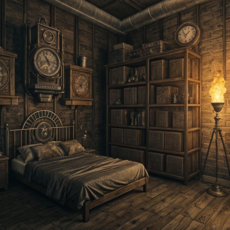 Ethereal Steampunk Specter Emerges from Slumber - AI Art