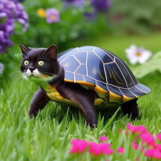 Turtle cat - AI Generated Artwork - NightCafe Creator