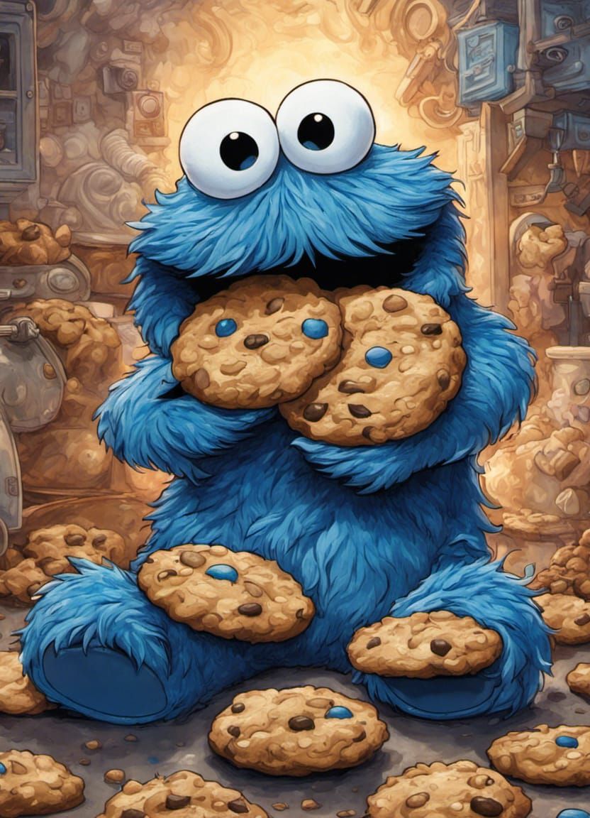"Cookie Monster" from "Sesame Street" by Dan Mumford :: Drew Struzan ...
