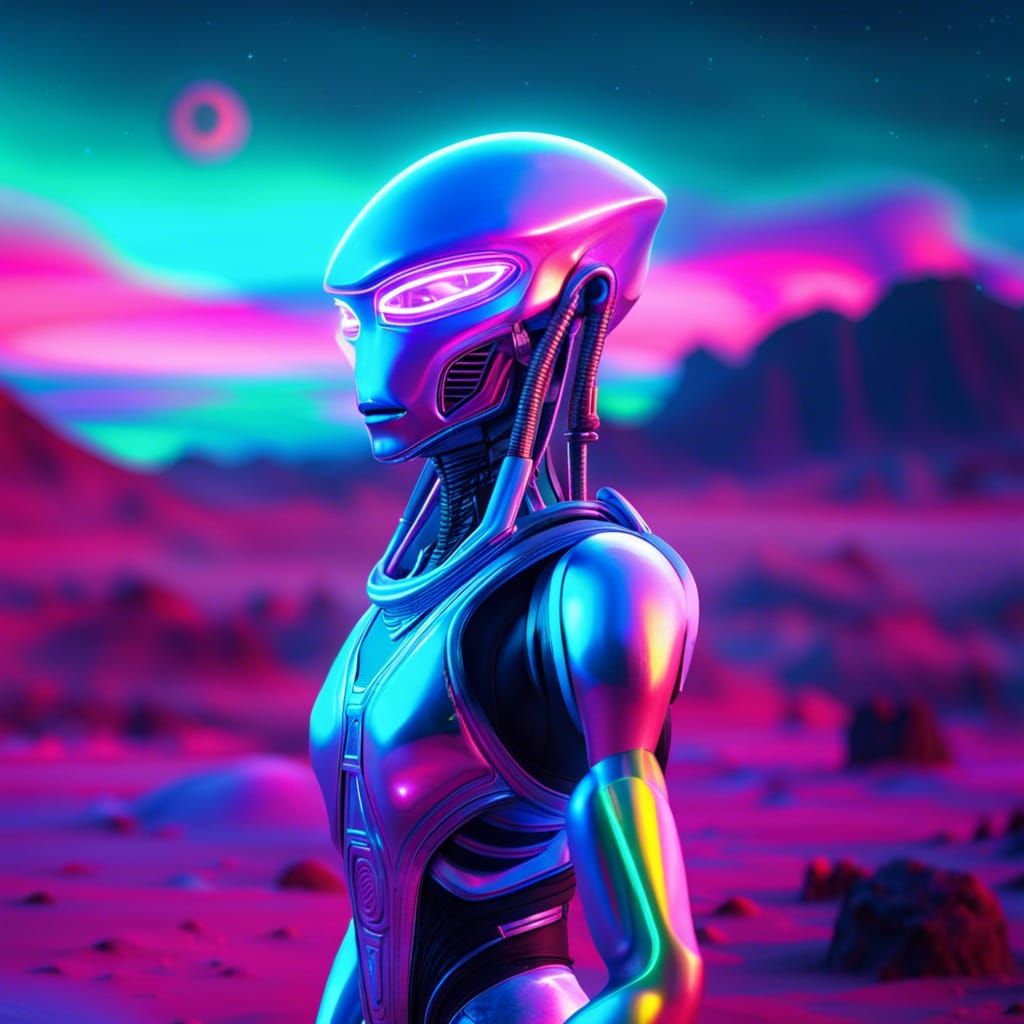 First Droid on Mars - AI Generated Artwork - NightCafe Creator