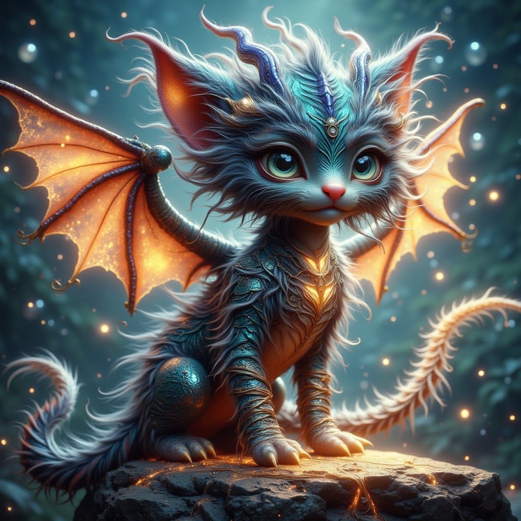 Floofie! "Draco-Felinus" Elemental Shaman