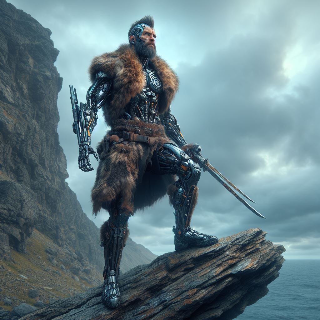Cyborg Viking - AI Generated Artwork - NightCafe Creator