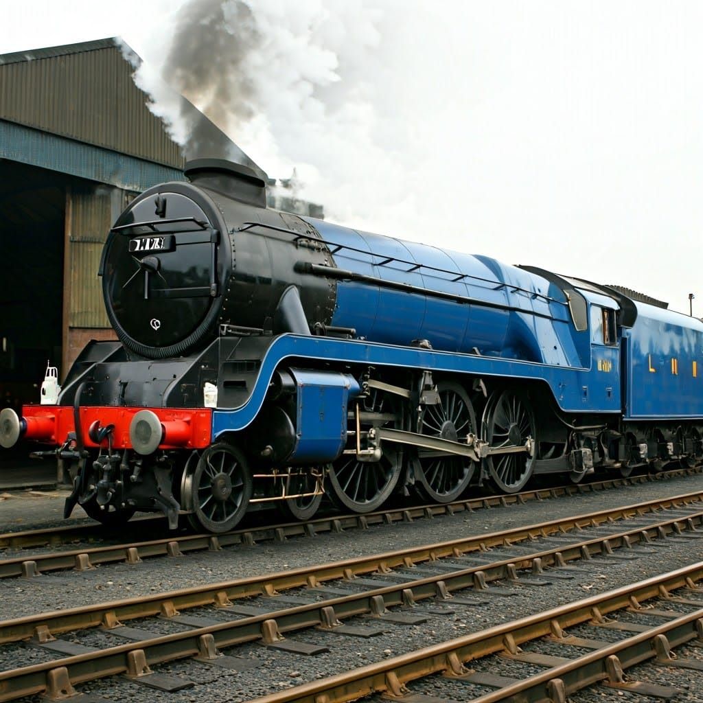 An LNER A1/A3 express locomotive. - An LNER A1/A3 express lo...