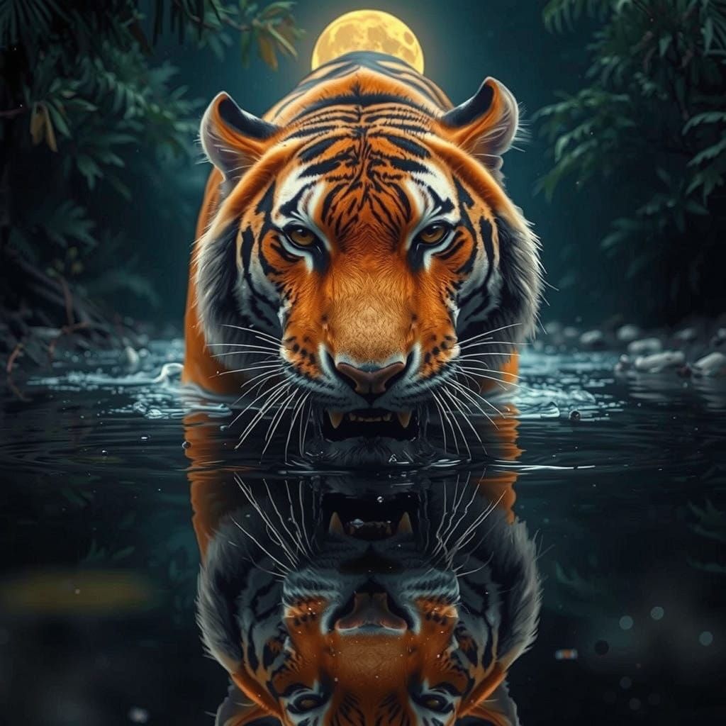 Moonlight swim in the jungle - Moonlight swim in the jungle...