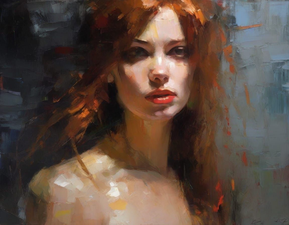 Gritty Noir Punk Girl in Retro Futuristic Dystopia - AI Art