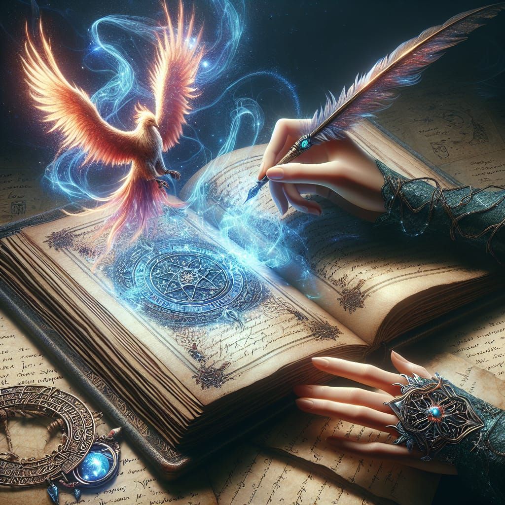 Ancient wizard creating The Tome of Perpetual Light