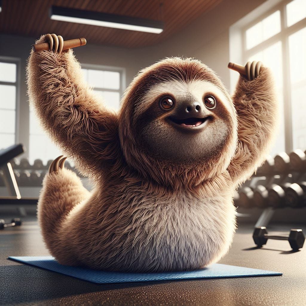 Determined Sloth - AI Generated Artwork - NightCafe Creator