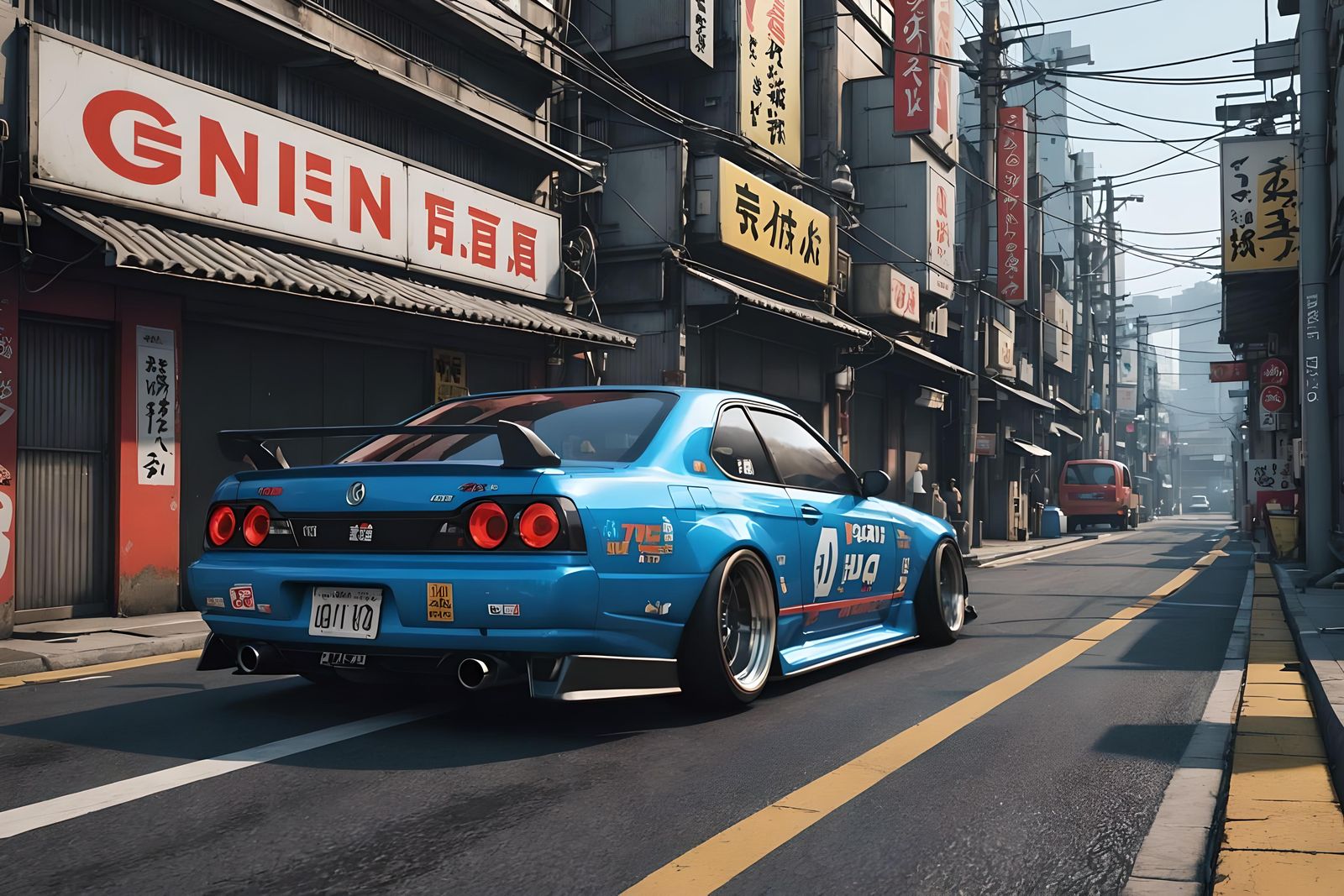 aggressive jdm drift - AI Generated Artwork - NightCafe Creator