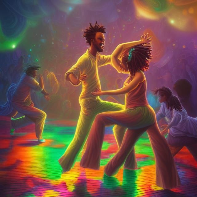 rasta lovers dancing - AI Generated Artwork - NightCafe Creator