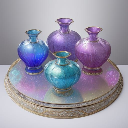 Elegant Italian Renaissance Still Life in Iridesce... - AI Art