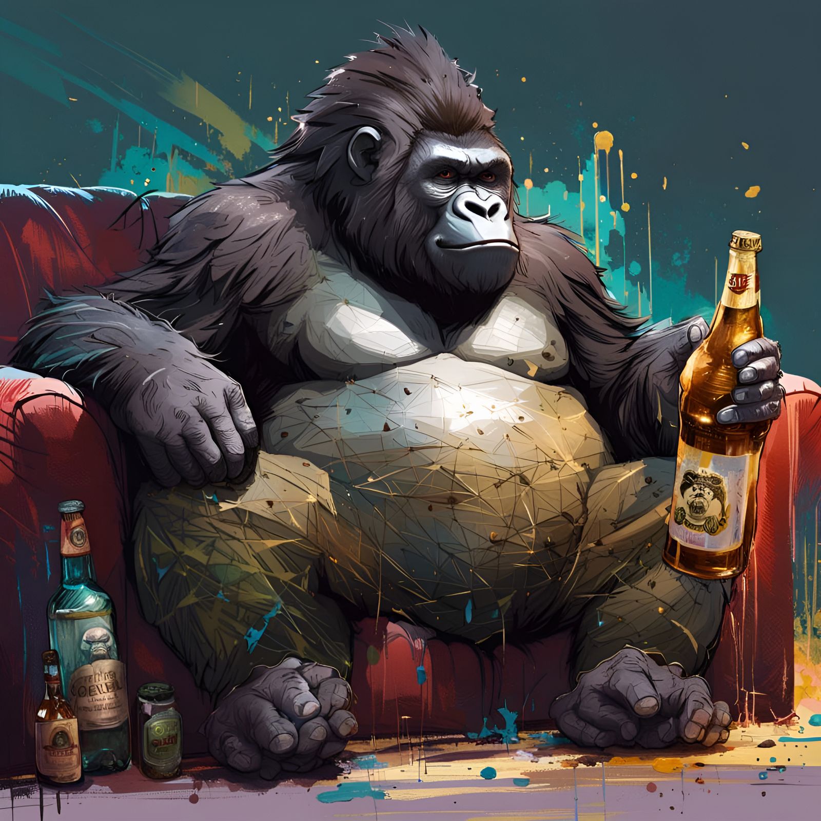 Chunky Drunky Monkey - AI Generated Artwork - NightCafe Creator