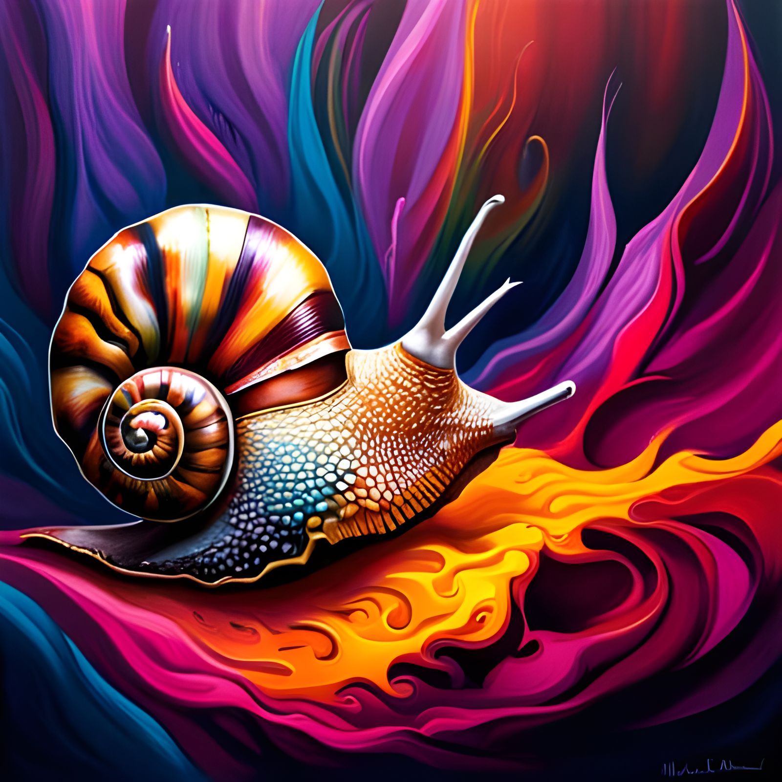 Pop art snail - AI Generated Artwork - NightCafe Creator