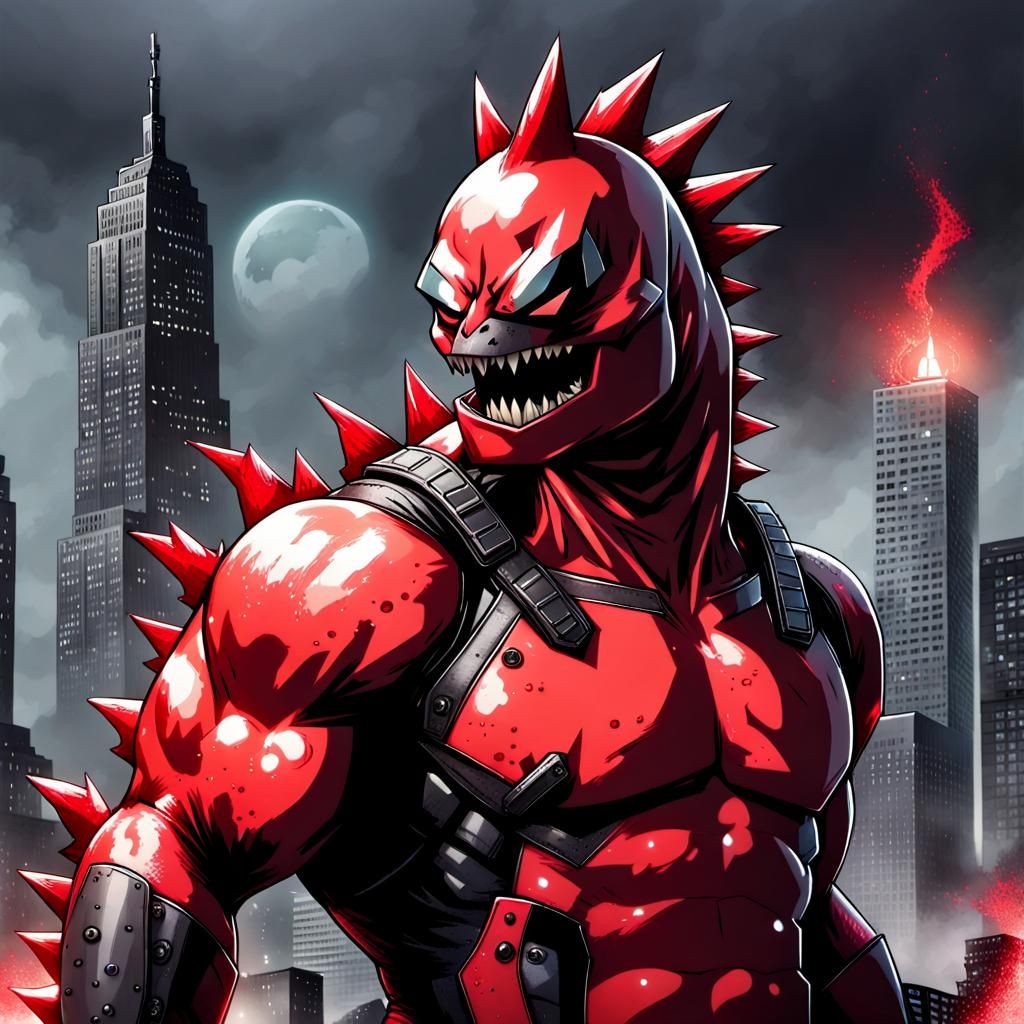 Godzilla/Deadpool - AI Generated Artwork - NightCafe Creator