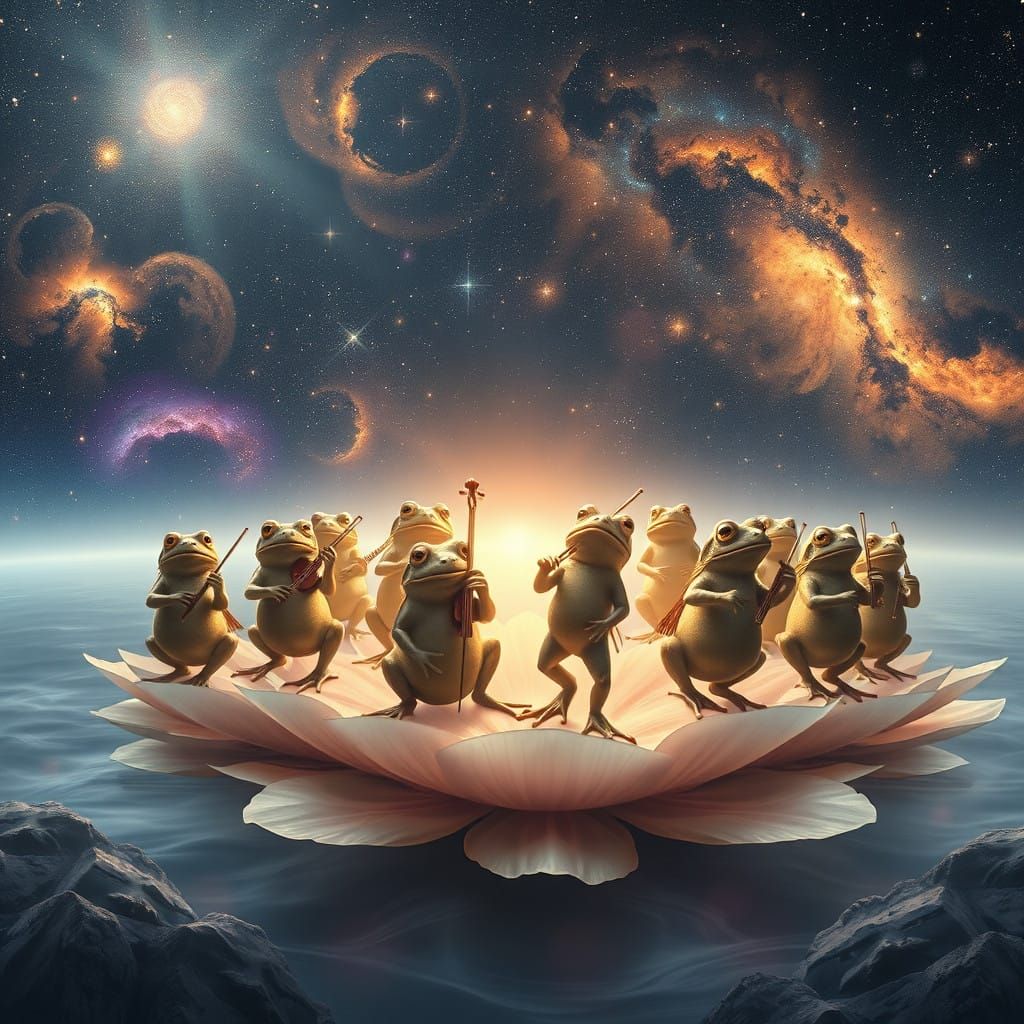 big frog orchestra in space - Majestic Frog Orchestra Perfor...
