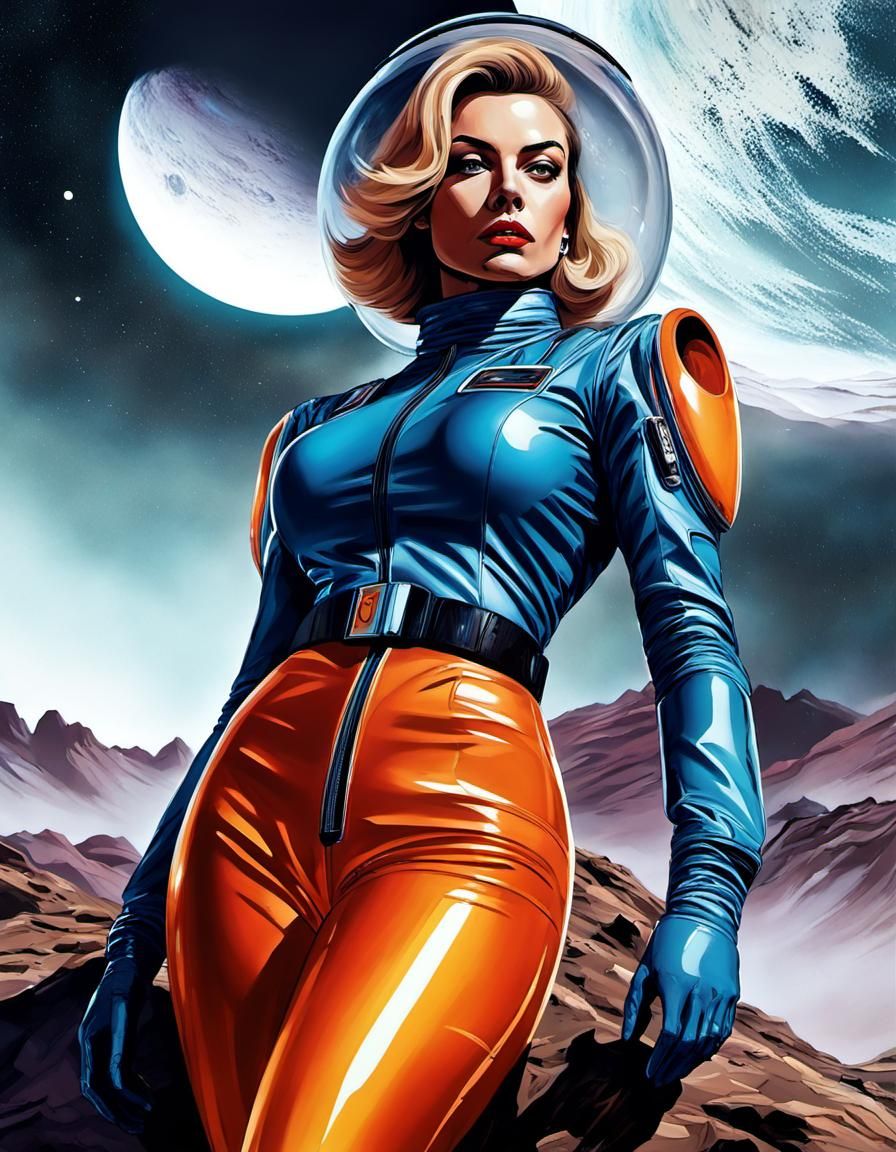 Sci-fi Illustration Space Explorer - AI Generated Artwork - NightCafe Creator